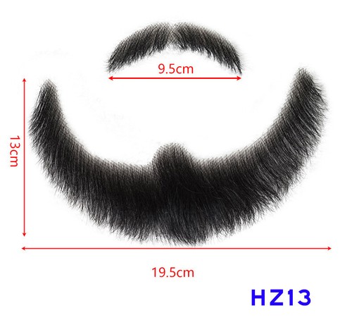 Seamless Lace Mustache Hand Made Human Hair Mustache Beard for Men ...