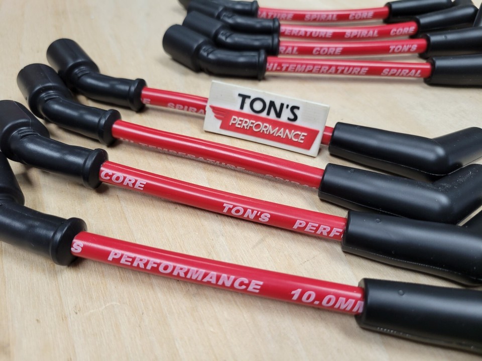Red 10mm Spark plug Wires & Ignition Coils Chevy GM LS2 LS3 LS4 LS7 LS9 ...