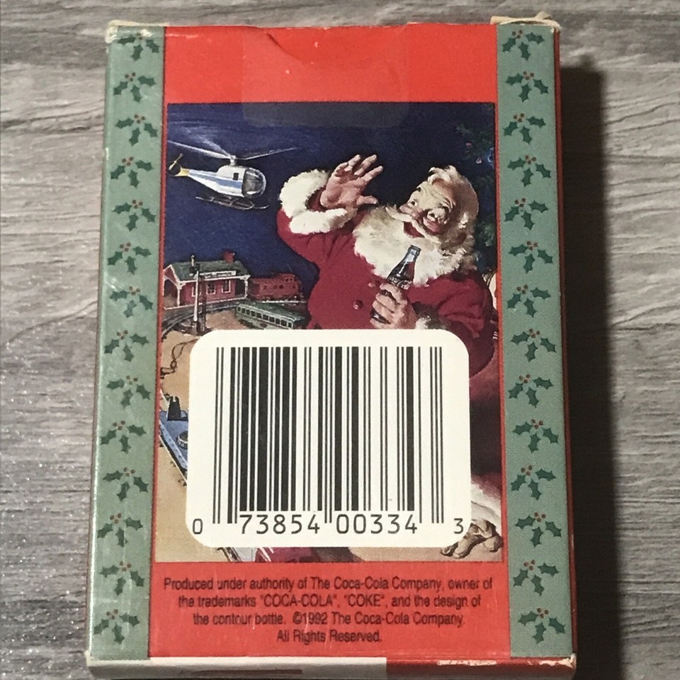 Coca Cola Playing Cards Santa Swatting a Helicopter in Flight W14 | eBay