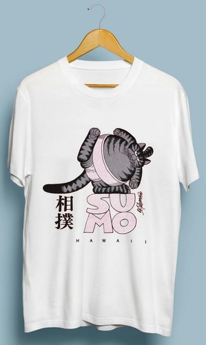 Vintage NWT Crazy Cat Sumo Hawaii Kliban Tshirt Size All | eBay