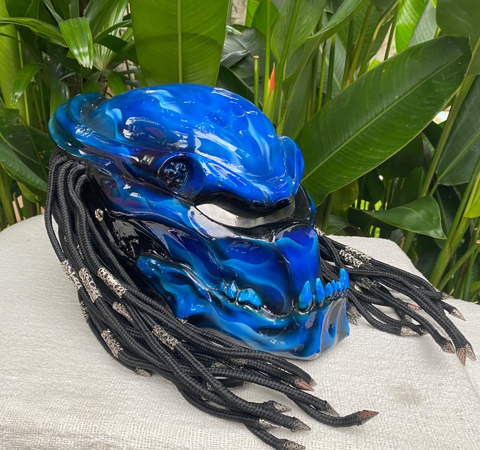 Great Predator Motorcylce Helmet Ocean Blue DOT CERTIFIED | eBay
