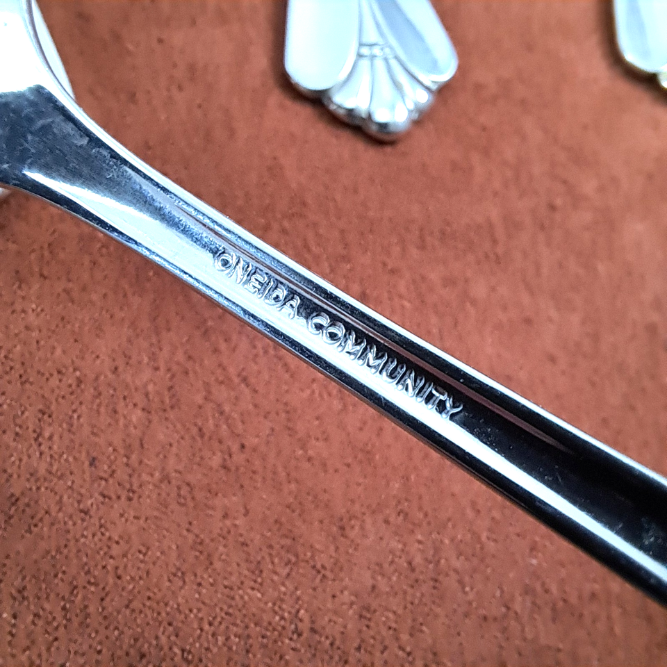 Set/3 Oneida Community ROYAL FLUTE Stainless 6-3/4" Salad Forks | eBay