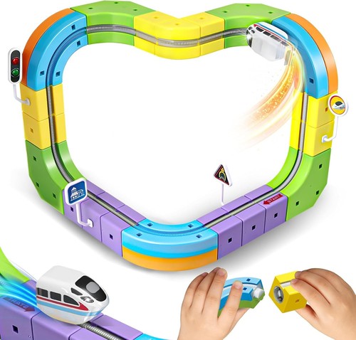Track Fusion Toy for kids Magic Rail Cube Train Set 3D Cube with ...