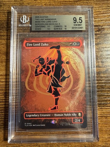 MTG Avatar TLA Fire Lord Zuko Borderless Neon Ink Foil BGS Gem Mint! | eBay