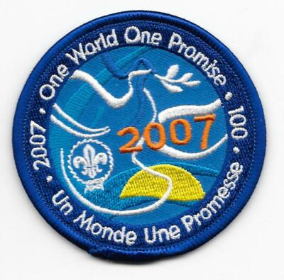 2007 One Promise 3" Round Patch 21st World Boy Scout Jamboree United ...