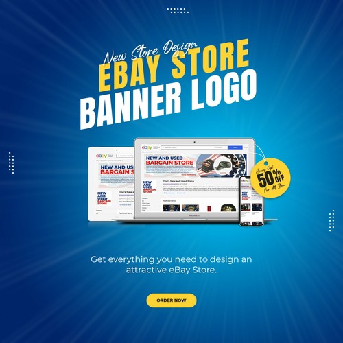 New eBay Store Banner logo design, free listing included, Choice of ...