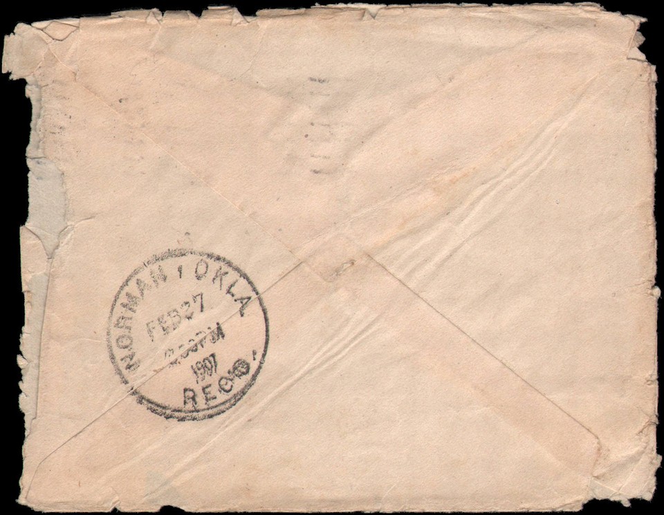 Atlanta GA to Norman Oklahoma Territory, 1907 | eBay