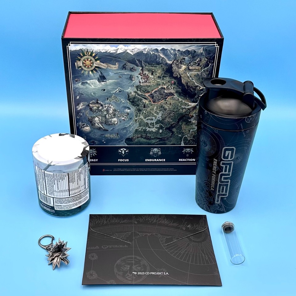 G Fuel The Witcher Tawny Owl Potion Vial Collector's Box Shaker Cup ...