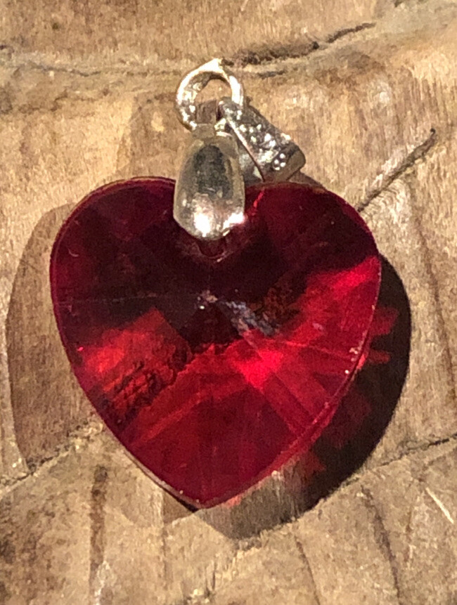 Red Crystal Heart Pendant