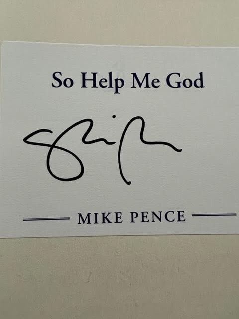 So Help Me God SIGNED by MIKE PENCE 1st Edition Hardcover With COA ...