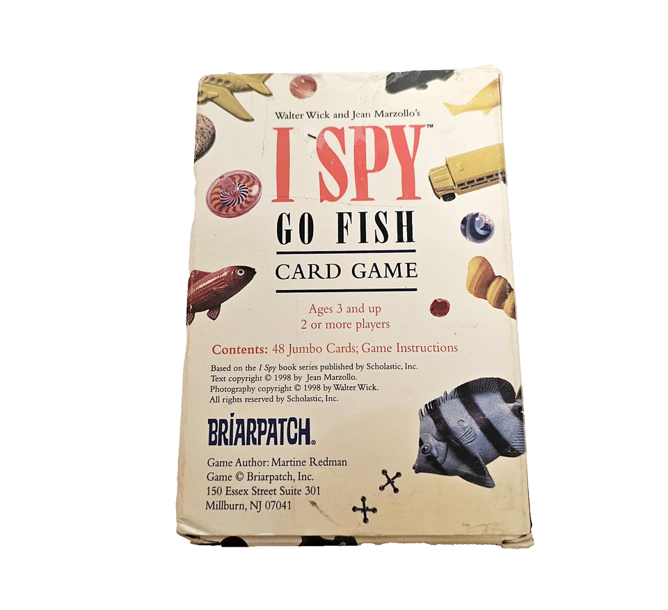 Go Fish Card Game - I Spy - Scholastic Matching Game Complete w/ rules ...