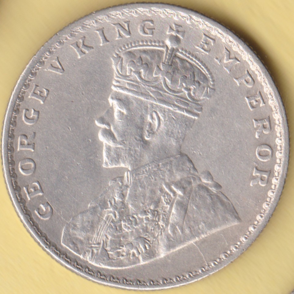 BRITISH INDIA 1917 KING GEORGE V ONE RUPEE RARE SILVER COIN | eBay