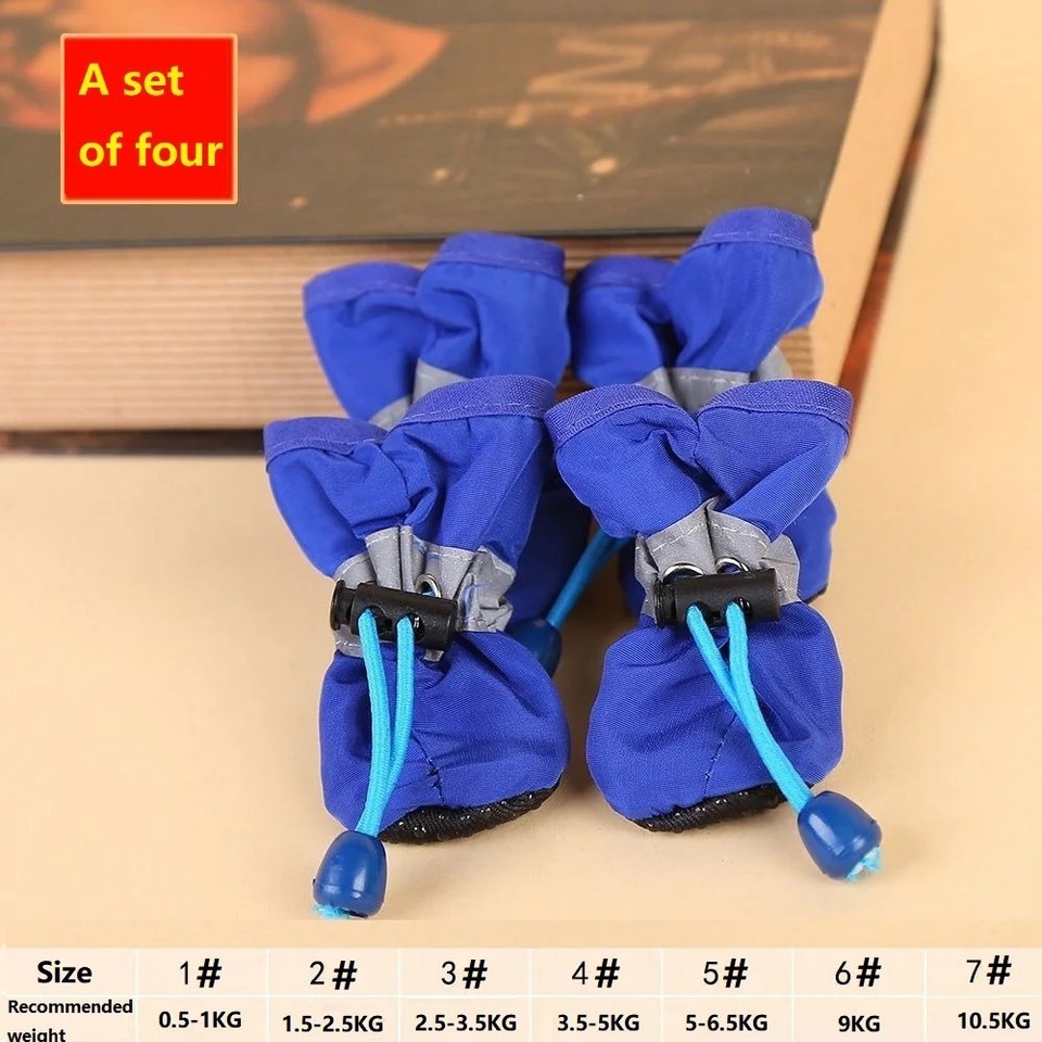 4PCS Small Dog Shoes Waterproof Hiking Boots Puppy Slippers for Small ...