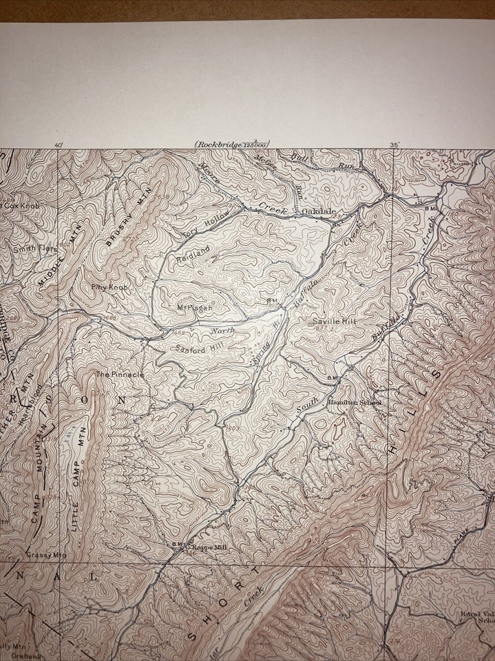 Natural Bridge VA. USGS Topographical Geological Survey Quadrangle Old ...