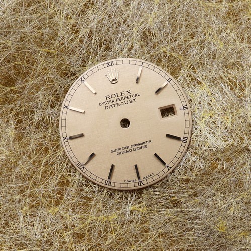 Rolex Datejust 36mm Champagne Linen Watch Dial Gold Indices 16233 16013 ...