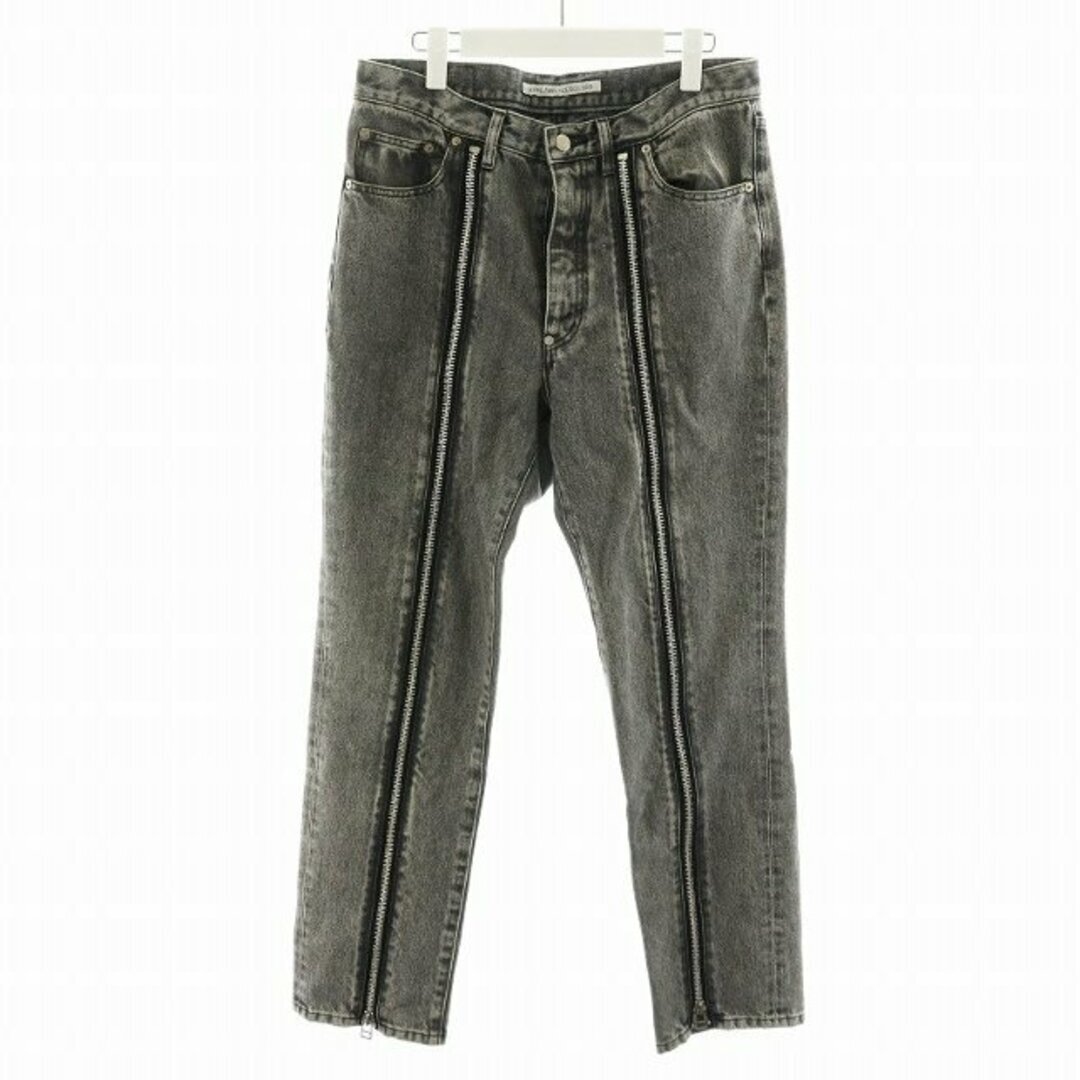 John Lawrence Sullivan Washed Denim Zipped Pants Zip Jeans John Lawrence Sullivan Washed Denim Zipped Pants Zip Jeans