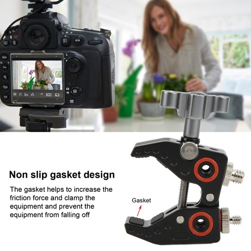 Super Clamp For Monitor LED Lights Flash Mic Versatile C Clamp With 1/4 ...