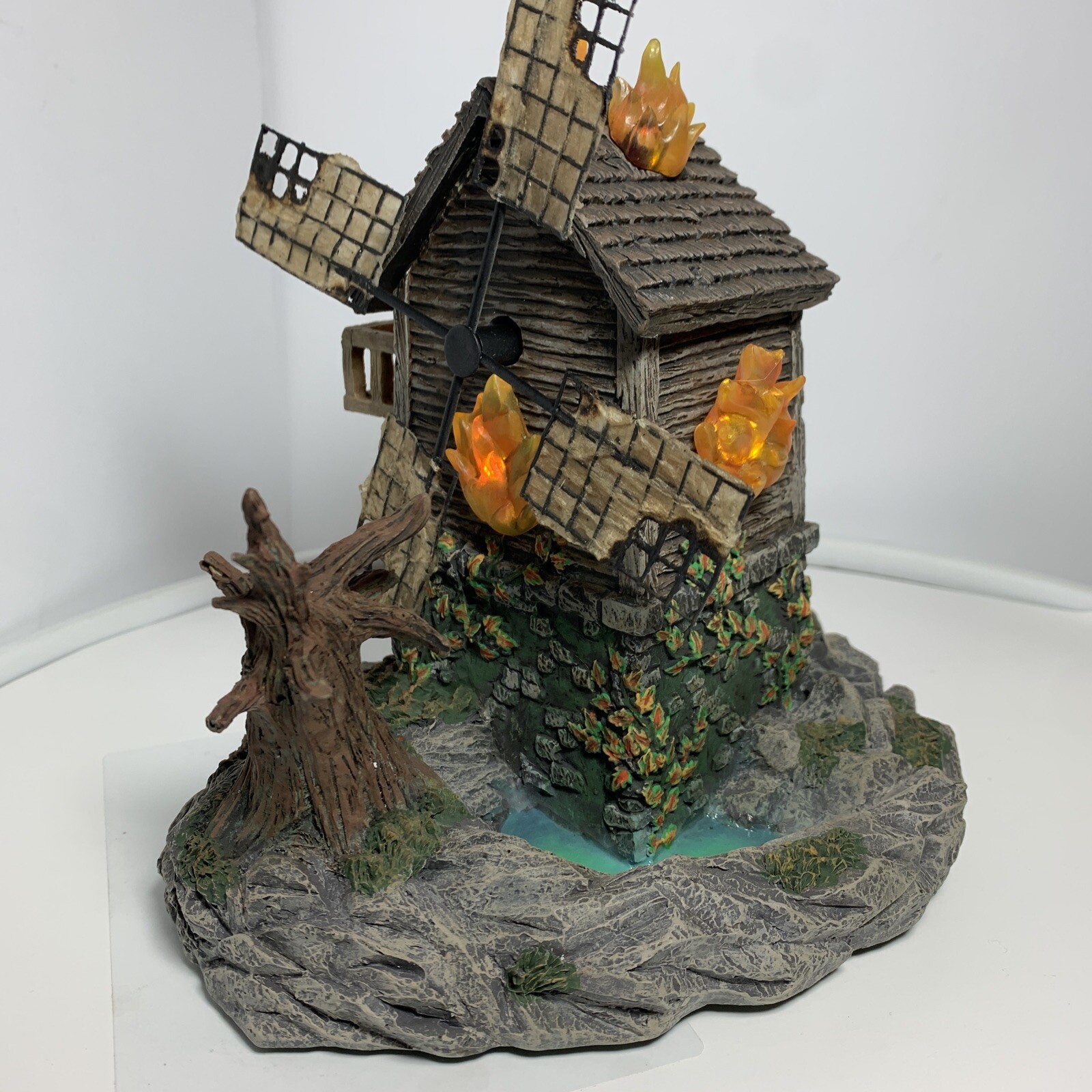 Hawthorne Village Frankenstein Burning Windmill Working Sculpture A2893 ...