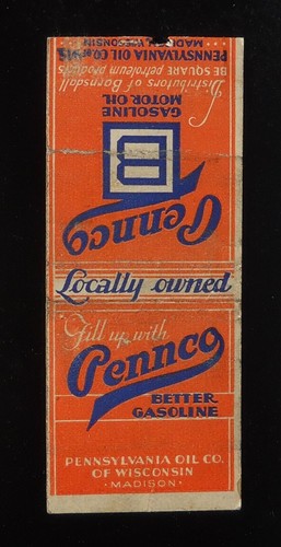 1930s Fill Up with Pennco Better Gasoline Pennsylvania Oil Co. Madison ...
