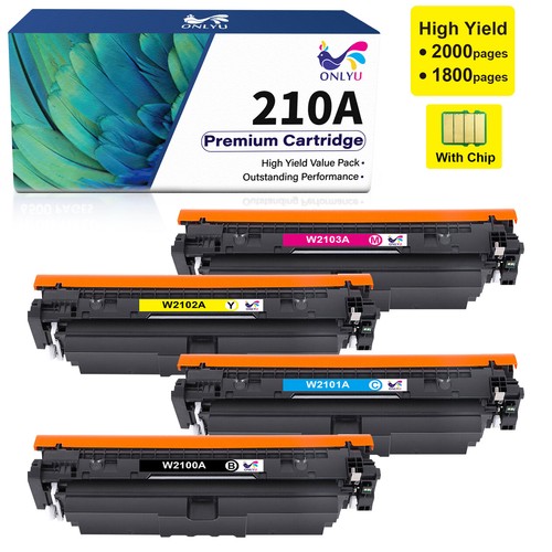 4PK 210A Toner Cartridge compatible for HP W2100A LaserJet Pro 4201dw ...