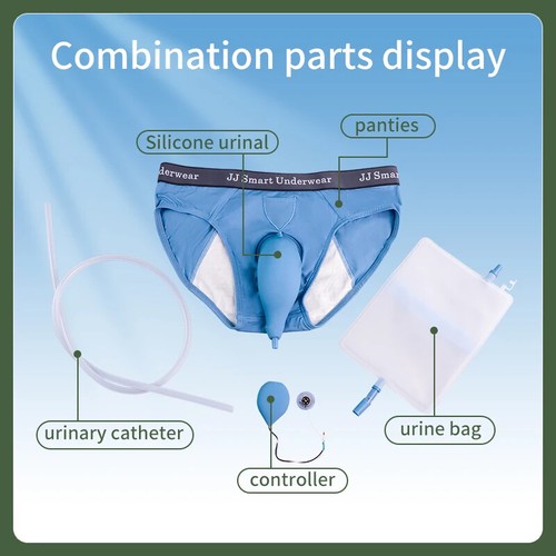 Wearable Silicone Urinal with Protable Collection Urine Bag Reusable ...