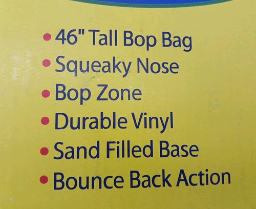 The Original BOZO The Clown 46" Tall 3-D Bop Bag By Warm Fuzzy Toys ...