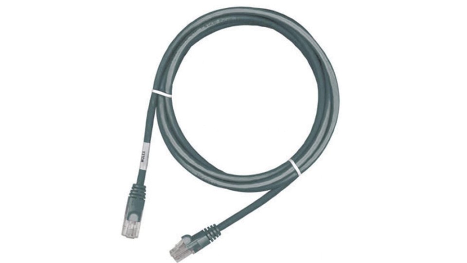 Kabel krosowy RJ45, 568B, U/UTP, linka, PowerCat 6, LS0H 0.5m, Szary ...