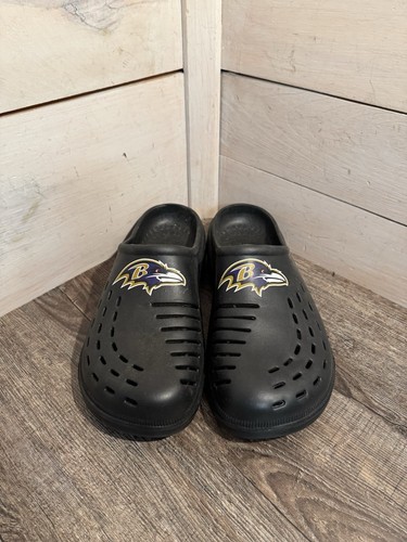 FOCO NFL Baltimore Ravens Casual Clog Shoes Black Men's 11-12 Large ...
