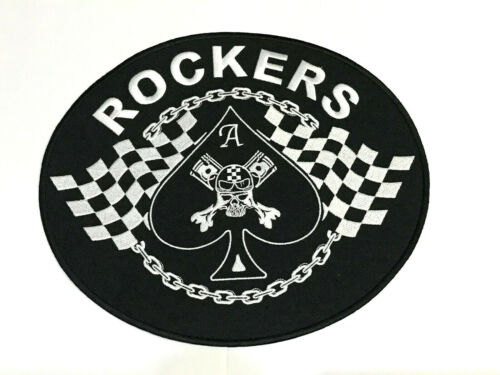Cusmileshop Ace Cafe Rockers Patch Spades Skull mc Club Biker ...