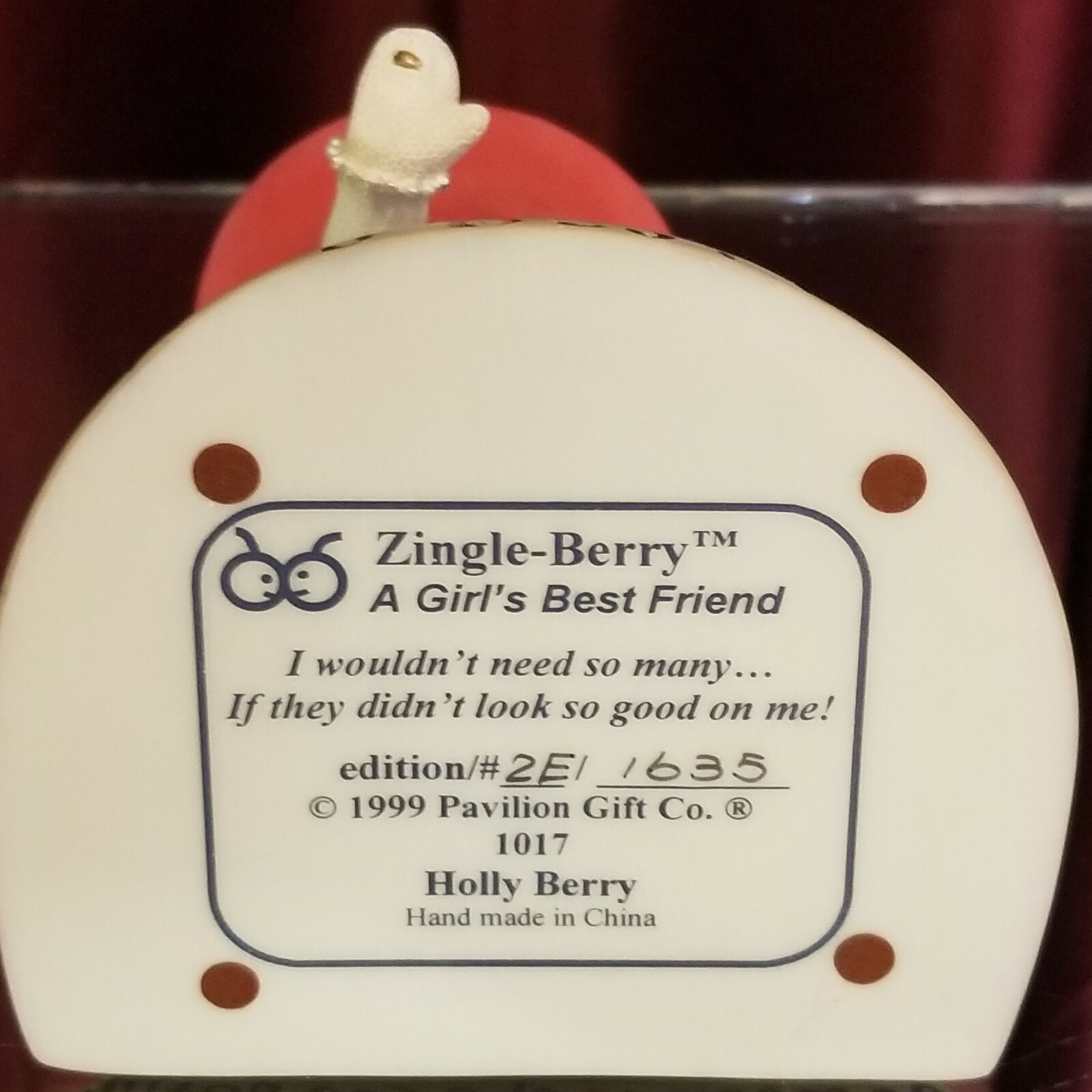 1999 Zingle Berry "A GIRL'S BEST FRIEND | eBay