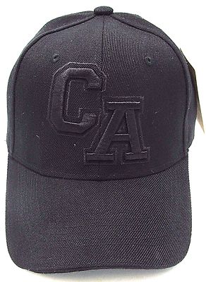 CA California Republic Cap Hat Cali Adult Caps Hats Black Adjustable ...