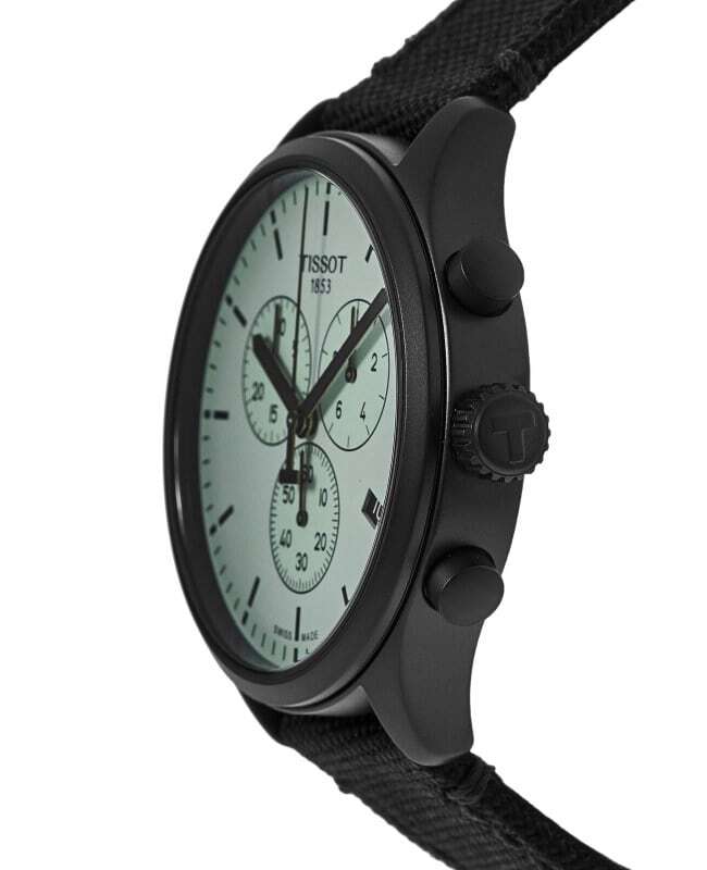 New Tissot Chrono XL Green Dial Fabric Strap Men's Watch T116.617.37 ...