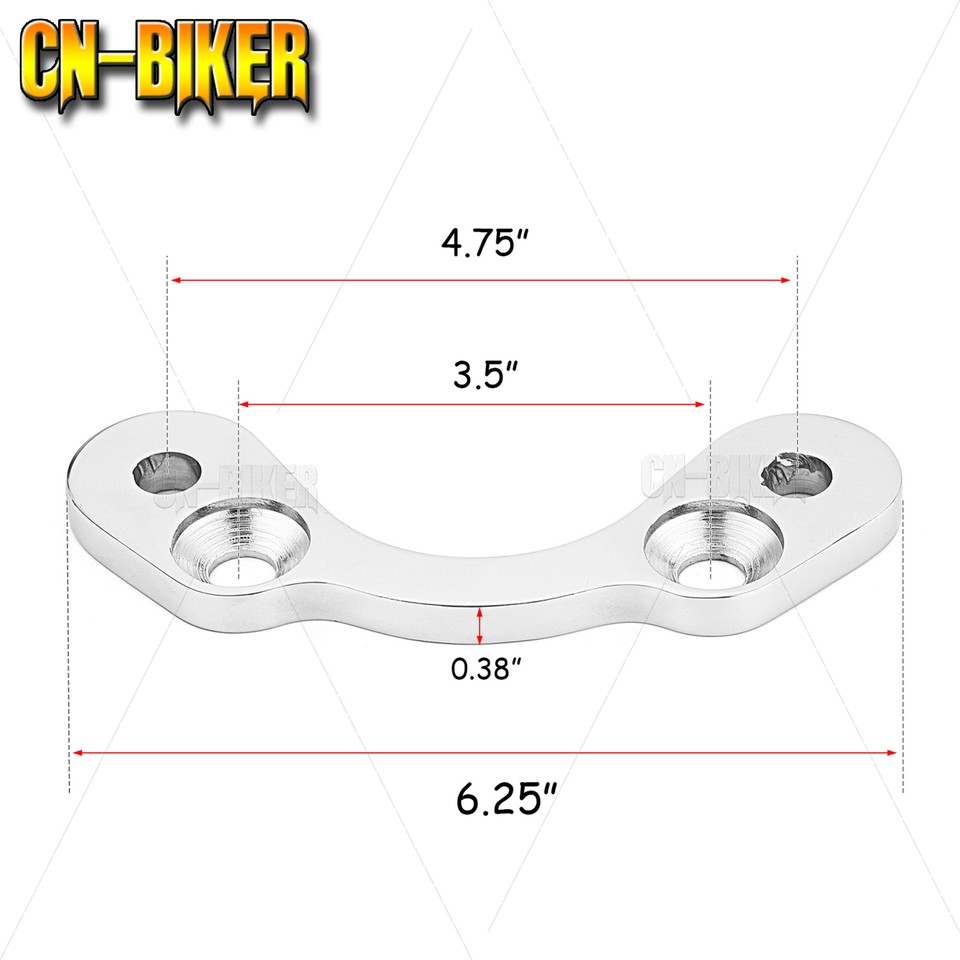 Springer Handlebar Tree Adapter Top Clamp 3.5" Wide Riser For Harley ...