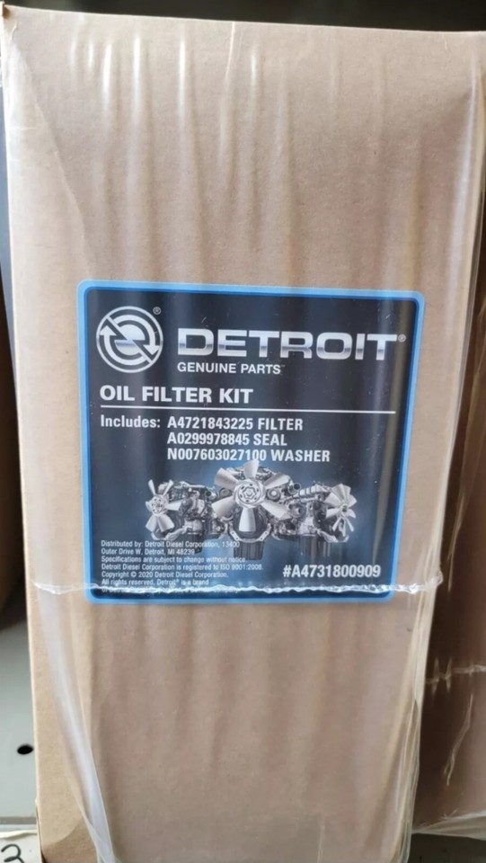 Detroit Diesel DDE A4731800909 Genuine OEM Oil Filter DD15-DD13-DD16 ...