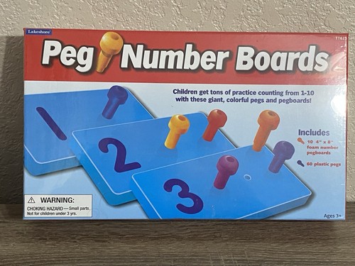 LAKESHORE LEARNING PEG NUMBER BOARDS #TT625 Age 3+ New Sealed | eBay