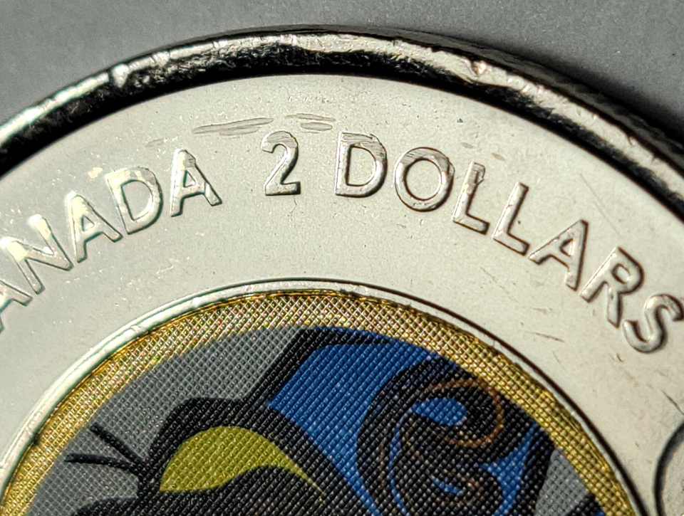 2025 Daphne Odjig Two Dollar Coloured Toonie UNC with Circular Damage ...