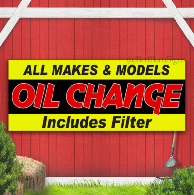 OIL CHANGE Advertising Vinyl Banner Sign Many Sizes USA MECHANIC | eBay