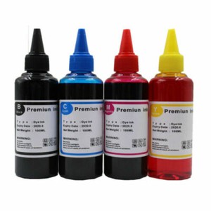 BLACK CYAN MAGENTA YELLOW INKJET PRINTER REFILL INK 400ML QUALITY DYE ...