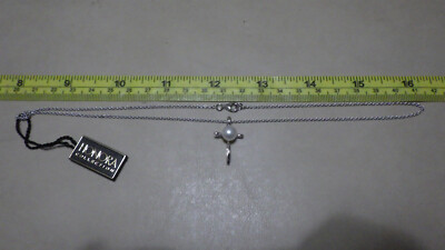 Vintage Honora Collection Sterling Silver Cross & Chain Necklace with ...