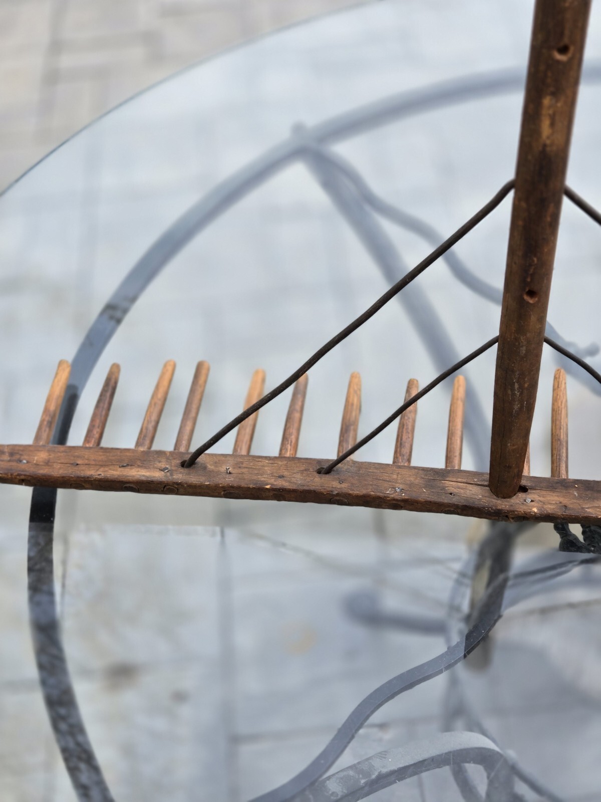 Antique Vintage Primitive Wood Hay Rake | eBay