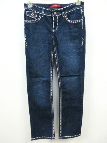 ABM DENIM BLUE EMBELLLISHED BOOTCUT JEANS SIZE 9 | eBay