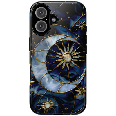 Celestial Crescent Moon Star PRINTED Tough Phone Case iPhone Samsung ...