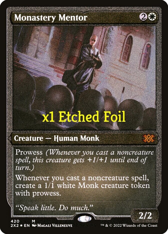 MTG Etched Foil Double Maters 2022 2X2 Monastery Mentor MINT | eBay