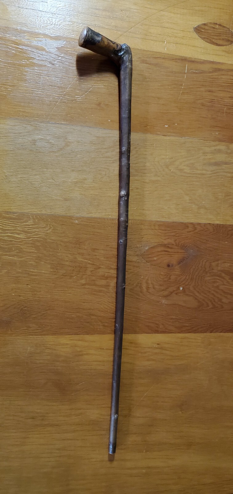 Antique Vintage Wooden Walking Stick Cane carved with… - Gem