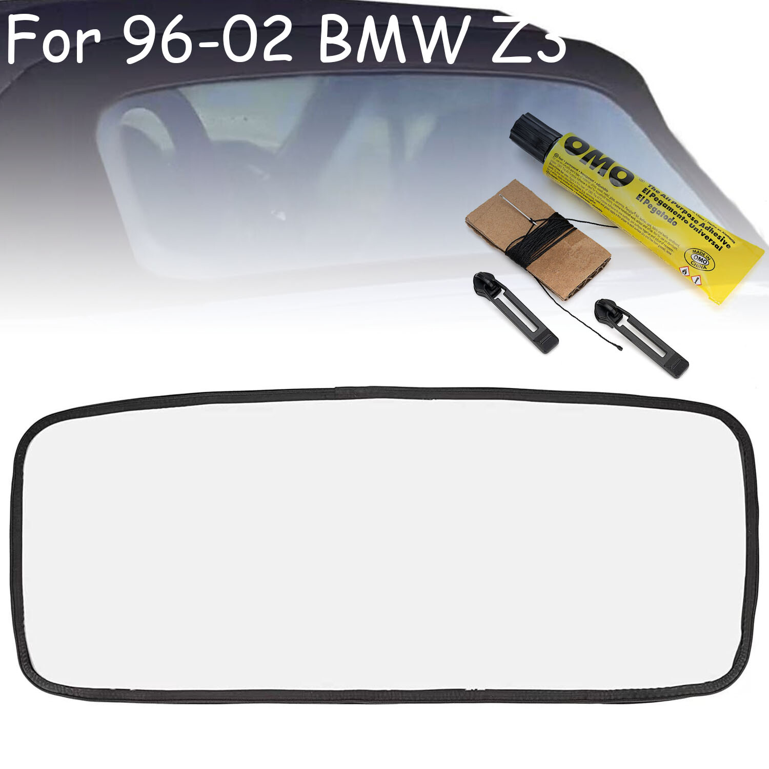 Plastic Rear Window with Rubber Bead 54318401027 163701403782 For 1996 ...