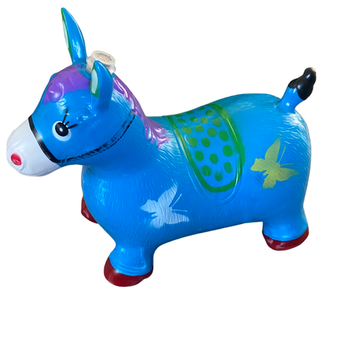 KIDS ANIMAL SPACE HOPPER INFLATABLE HORSE,COW RIDE ON BOUNCY PLAY ...