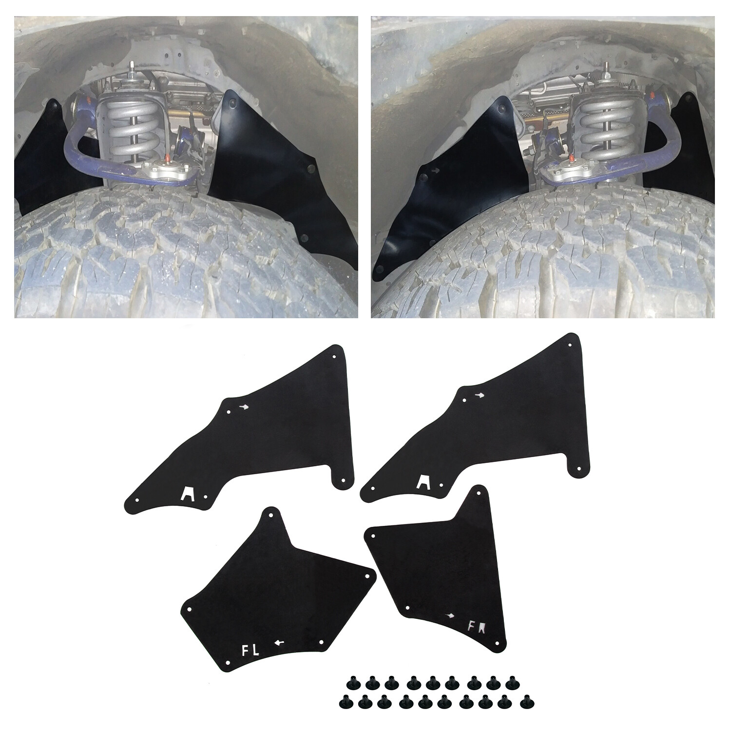 4 X Mud Liner Splash Flaps Fender Seals Inner For Toyota 4Runner 03 ...