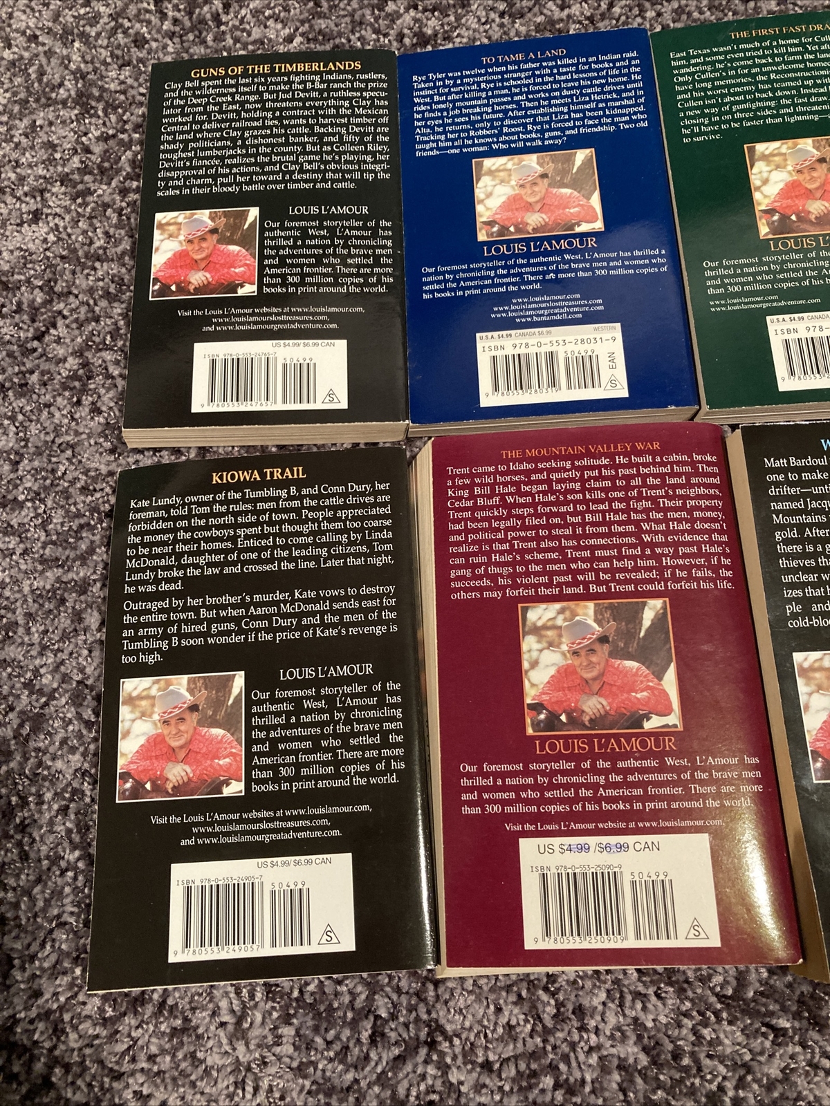 8 Books Including: Louis L'Amour Guns of the Timberlands- The High ...