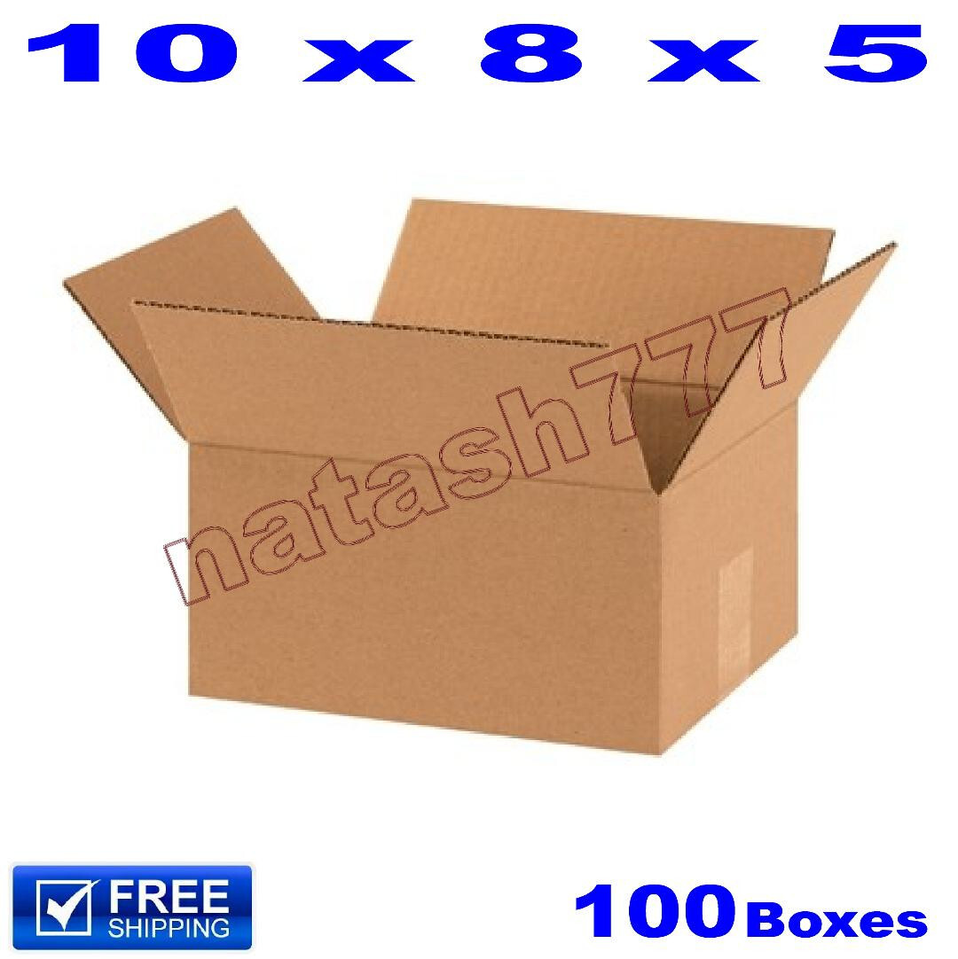 100 - 10x8x5 Cardboard Boxes 32-ECT Mailing Packing Shipping Corrugated ...