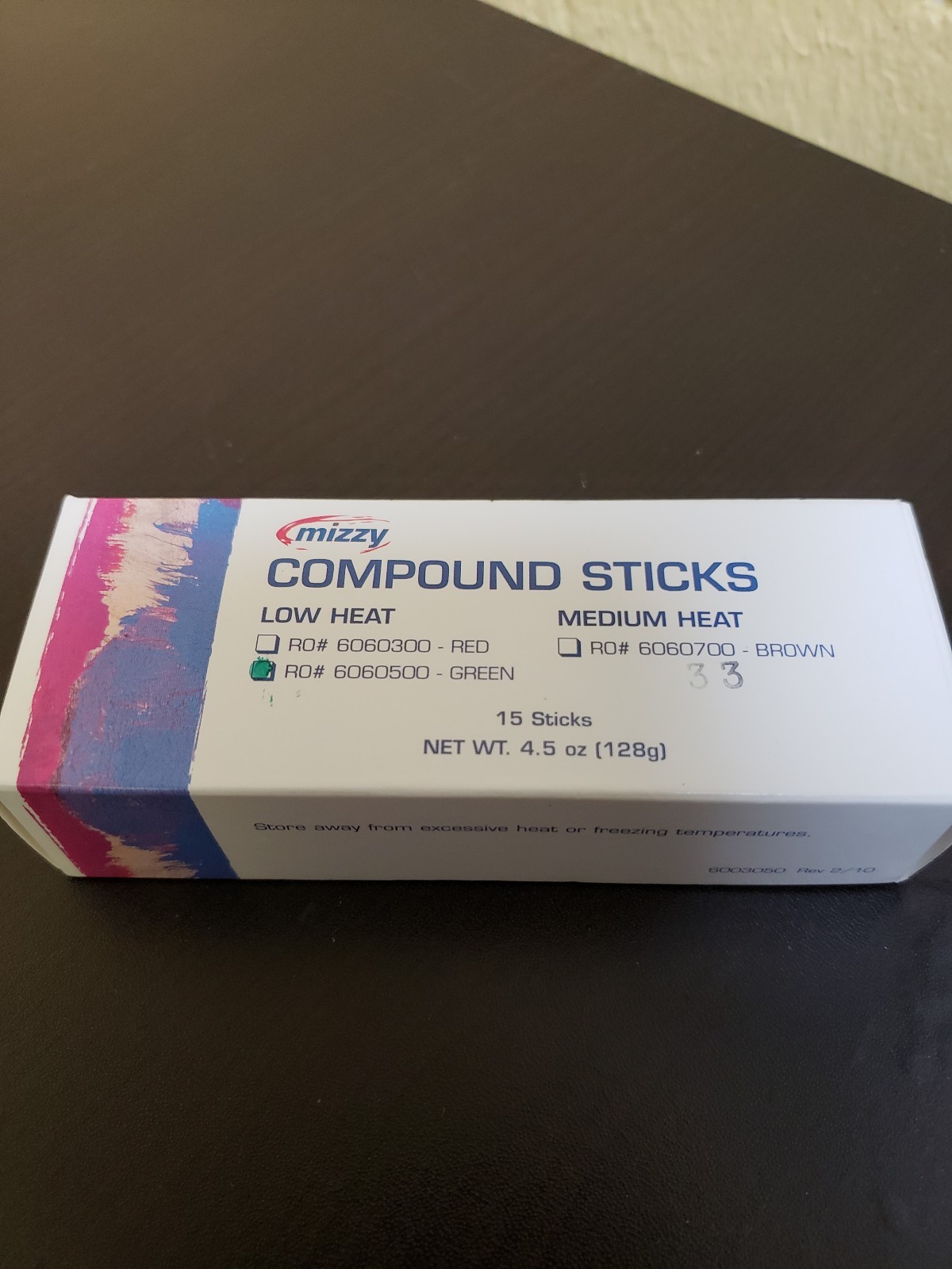 Dental KeyStone Mizzy Impression Compound Green Low Heat Sticks 15Pcs ...